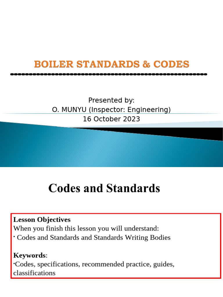 Engineering Standards 2023 Boiler Operators Course | PDF | Boiler ...