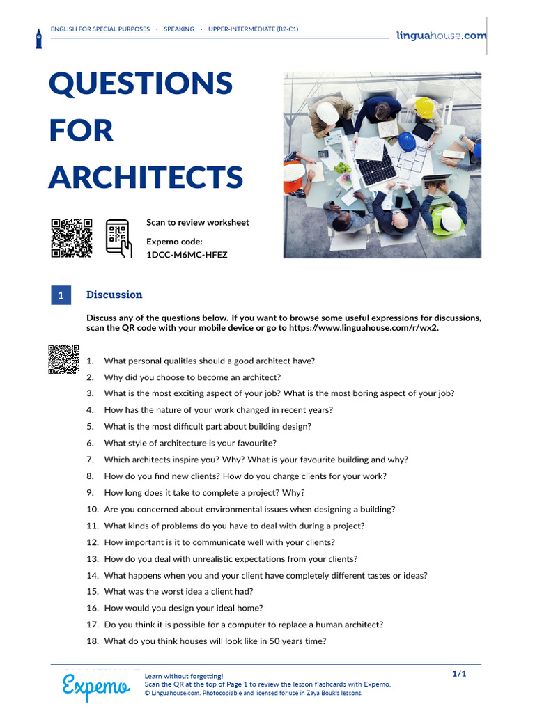 questions-for-architects-british-english-student | PDF