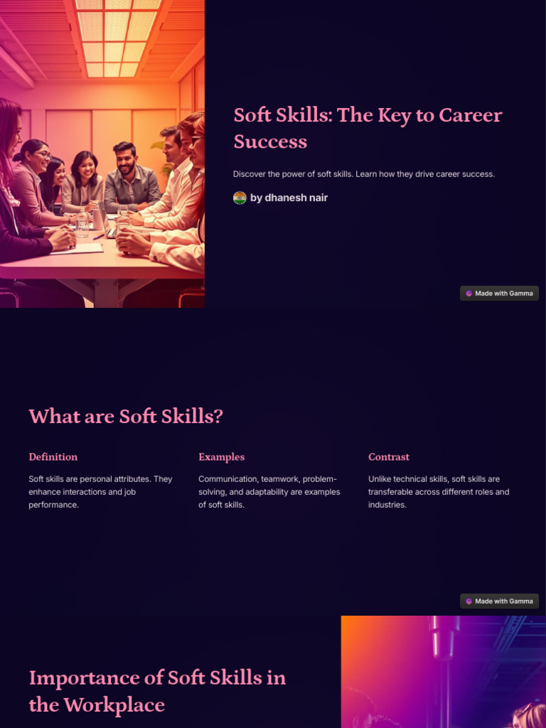 Soft Skills The Key To Career Success | PDF | Skill | Communication