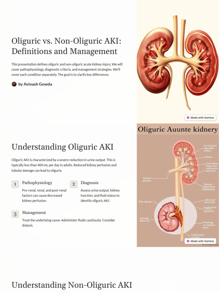 AKI: Oliguric vs. Non-Oliguric Guide | PDF