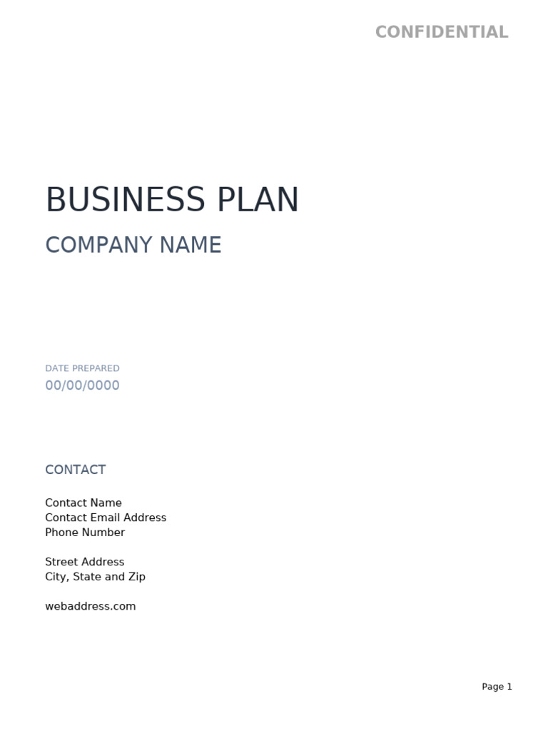 Simple Business Plan Template PDF | PDF | Marketing | Performance Indicator