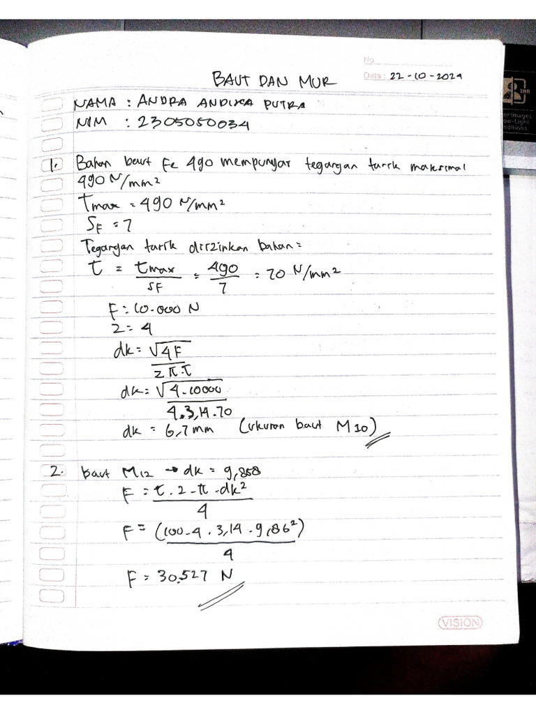 Andra Andika Putra - Baut Dan Mur | PDF