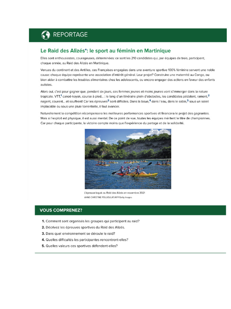 Le Raid Des Alizés | PDF