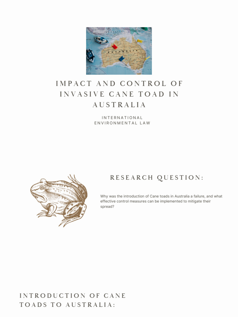 Impact and Control of Invasive Cane Toad in Australi | PDF | Biological ...