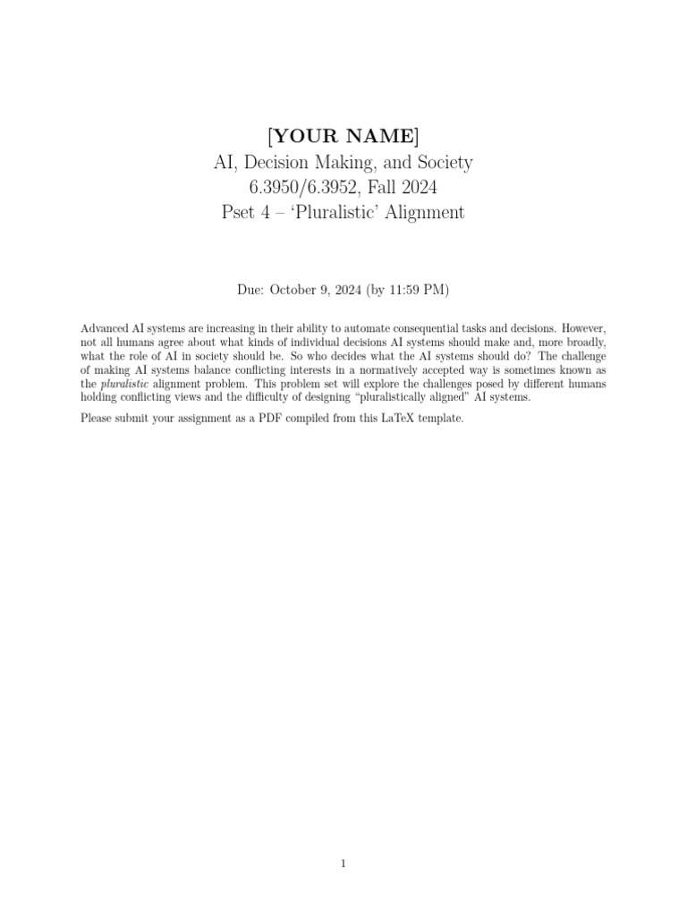 Pluralistic Alignment Student Version | PDF | Principal Component Analysis | Artificial Intelligence