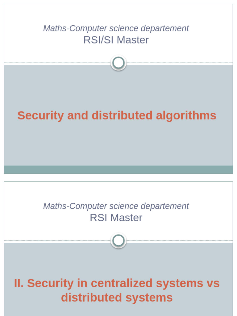 DAS Ch2 - Security and Distributed Algorithms | PDF | Distributed Computing | Central Processing ...