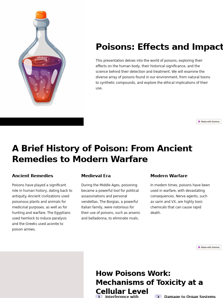 Understanding Poisons: Effects & History | PDF | Poison | Foodborne Illness