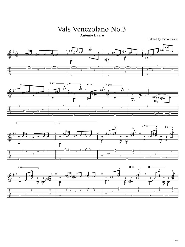 Vals Venezolano 3 - Antonio Lauro | PDF