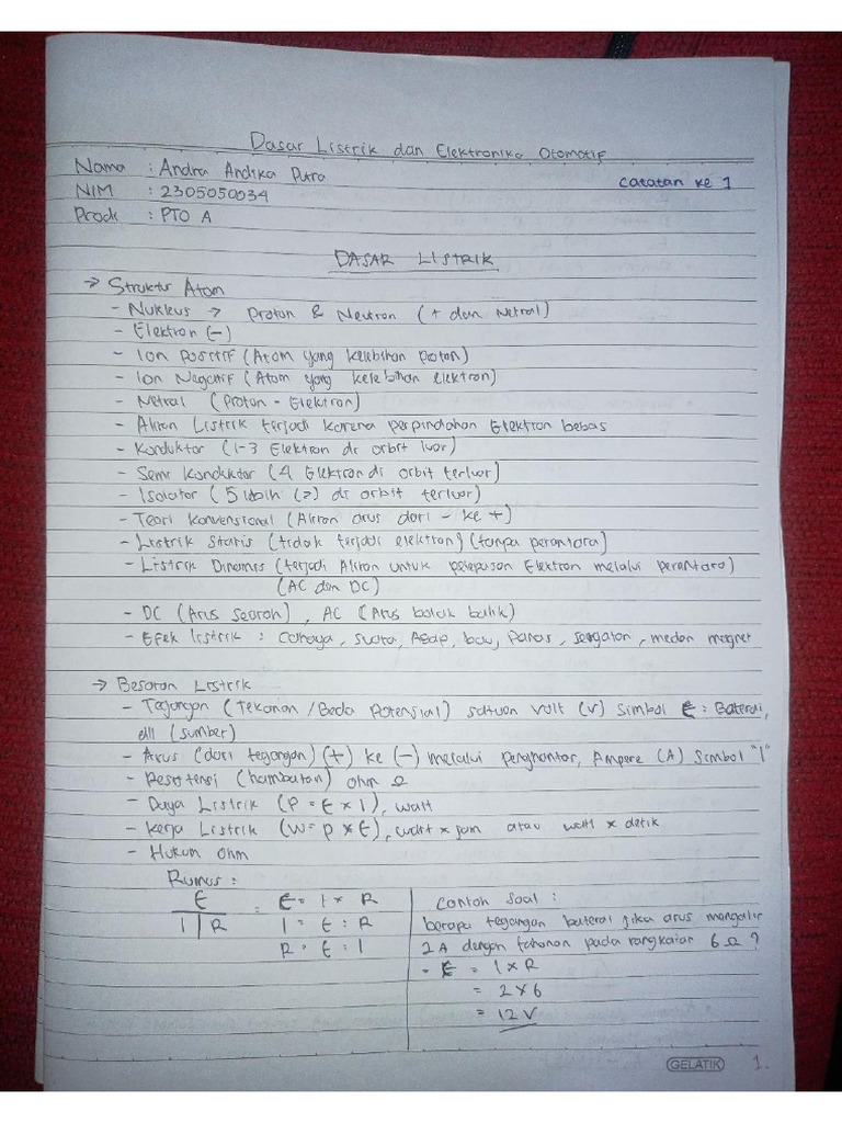 Andra Andika Putra - 2305050034 - Catatan 1 | PDF