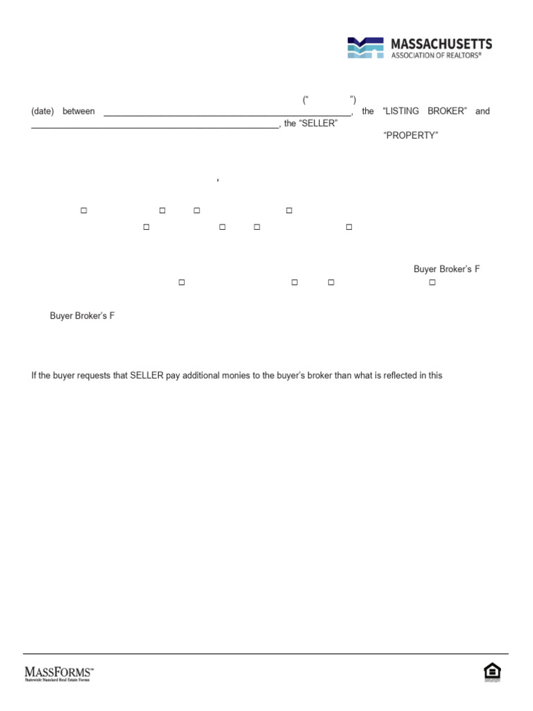 Authorization To Offer Buyer Broker Compensation Addendum (#709A) | PDF ...