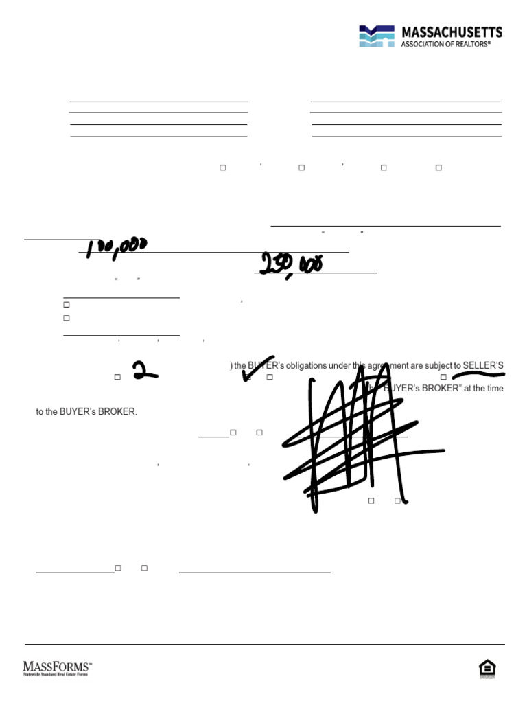 Massachusetts Real Estate Purchase Contract | PDF | Private Law ...