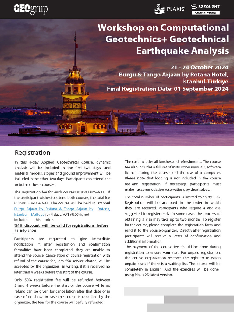 Geotechnical Course in Istanbul 2024 | PDF | Geotechnical Engineering ...