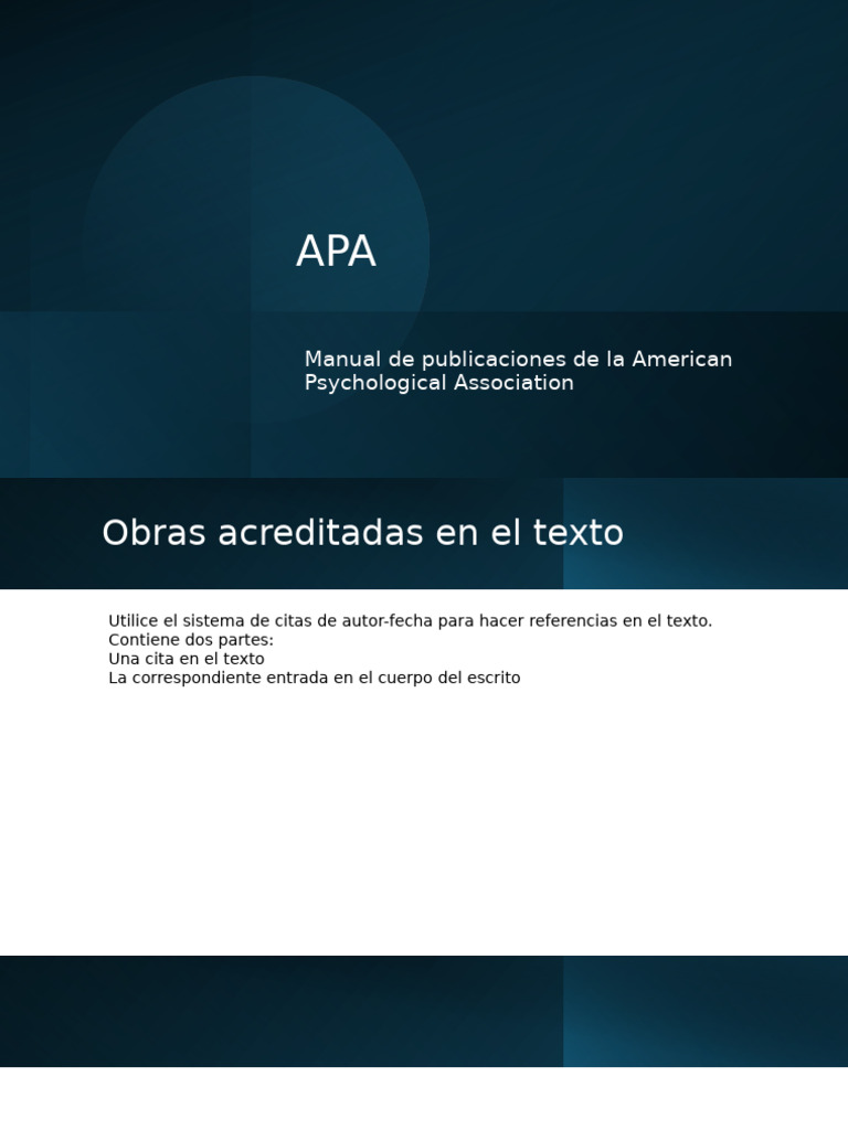 Guía de Citas APA: Autor-Fecha | PDF