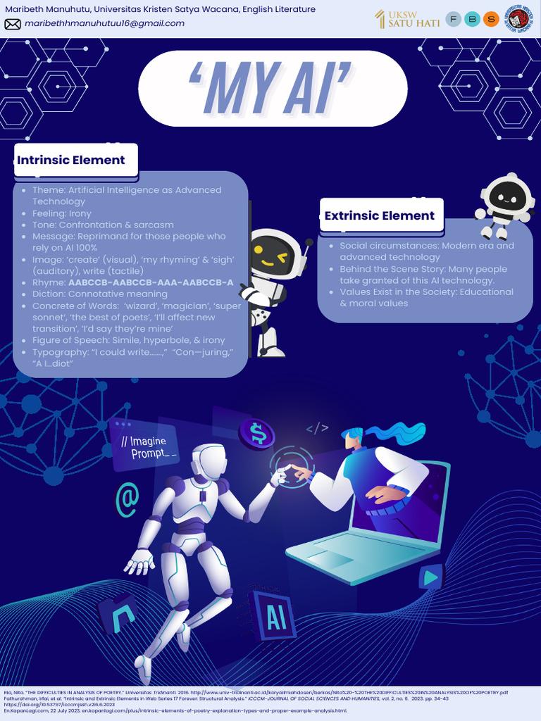 'My Ai' Poem Elements Analysis | PDF