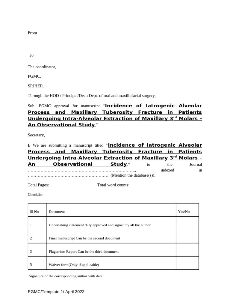 PGMC Template 1-3rd May 2022 | PDF