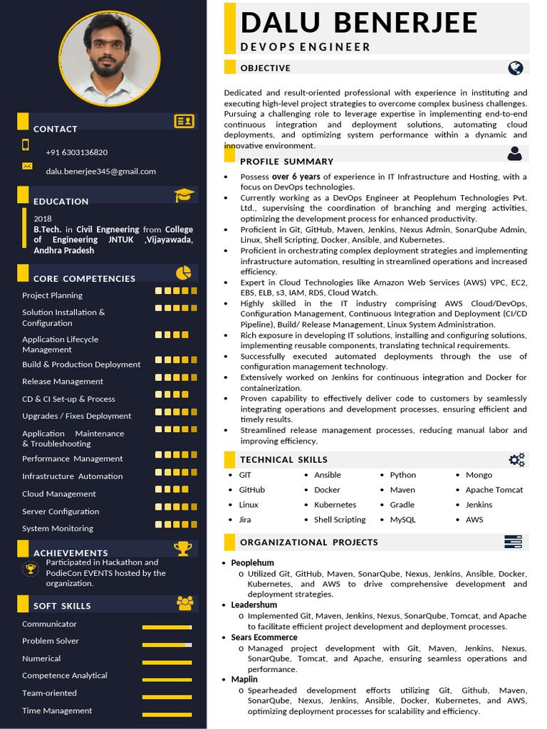 Devops resume (1) | PDF | Information Technology | Systems Engineering
