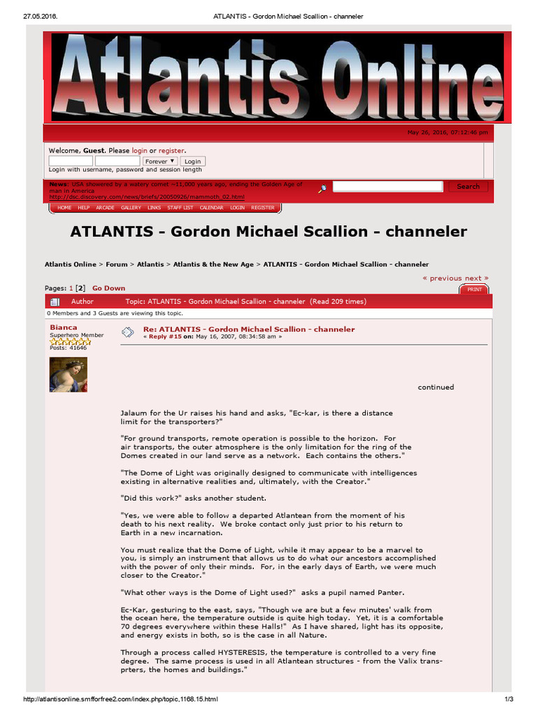 ATLANTIS - Gordon Michael Scallion - Channeler2 | PDF