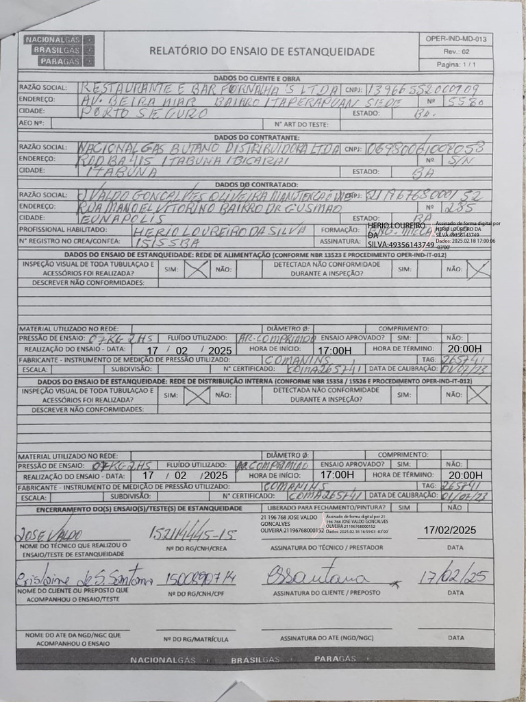 RELATORIO ENSAIO | PDF