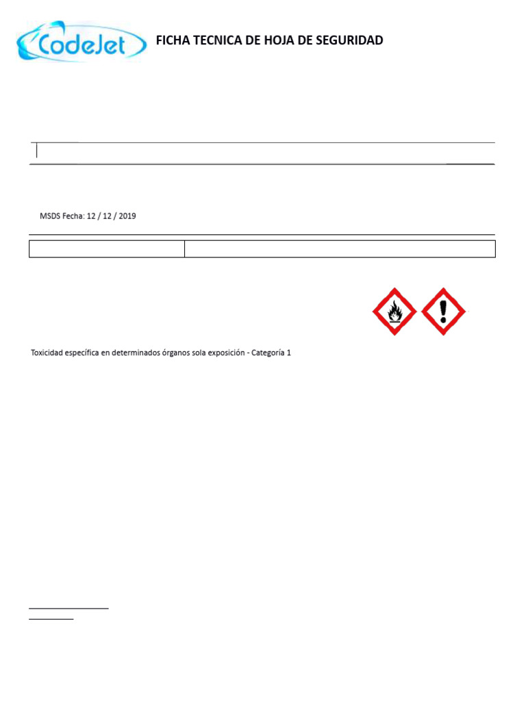 Solvente Ficha Técnica y Hoja de Seguridad Cis-501 Sga | PDF | Combustión | Agua