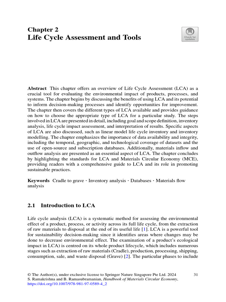 LCA _ Life Cycle Assessment & Tools | PDF | Life Cycle Assessment ...