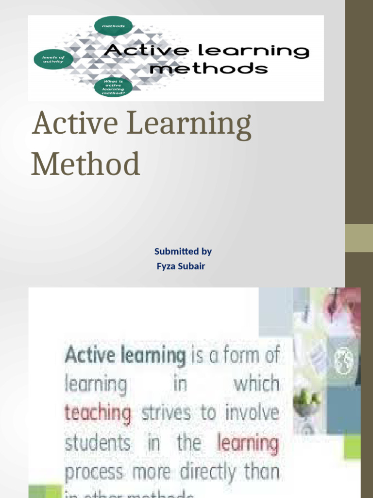Active Learning Method | PDF | Mind | Learning