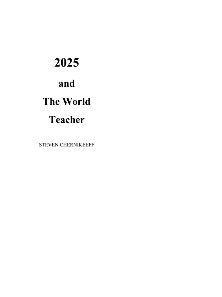 2025 and The World Teacher PDF | PDF