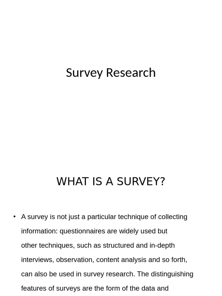 Survey Research | PDF | Survey Methodology | Questionnaire
