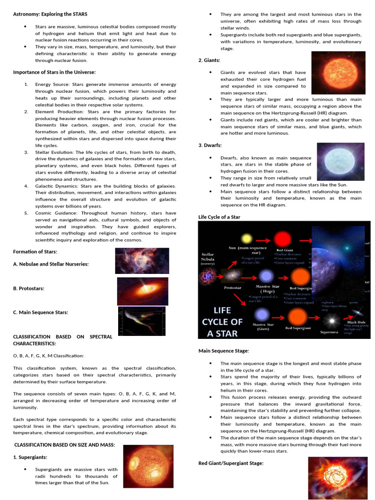 Understanding Stars and Their Importance | PDF | Stars | Supernova