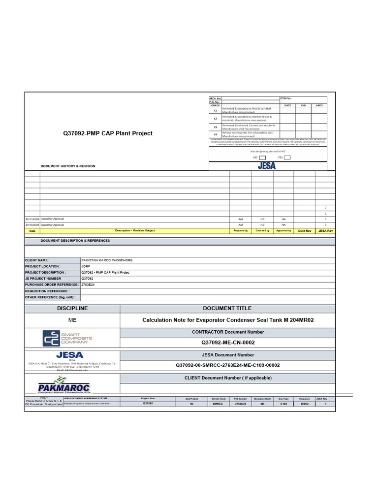 Q37092-00-SMRCC-2763E24-ME-C109-00002 Calculation Note for Evaporator ...