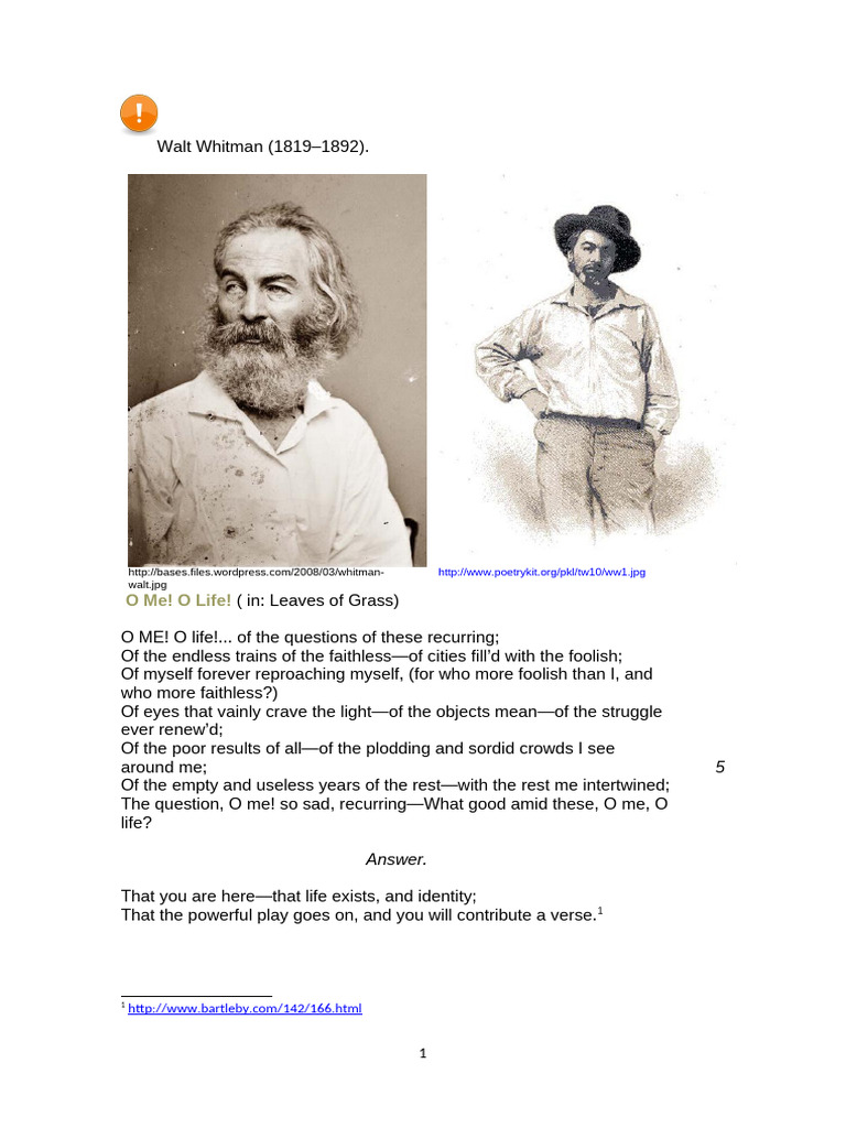American Literature Booklet 6 Whitman | PDF | Pantheism | Epic Poetry