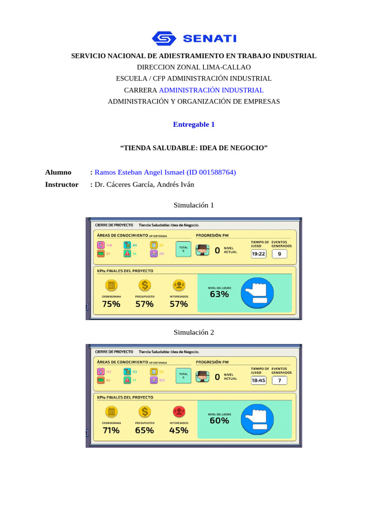 Entregable 1 - TRABAJO FINAL - ADM. Y ORG. DE EMP. 202420 RAMOS ESTEBAN ID 001588764 | PDF