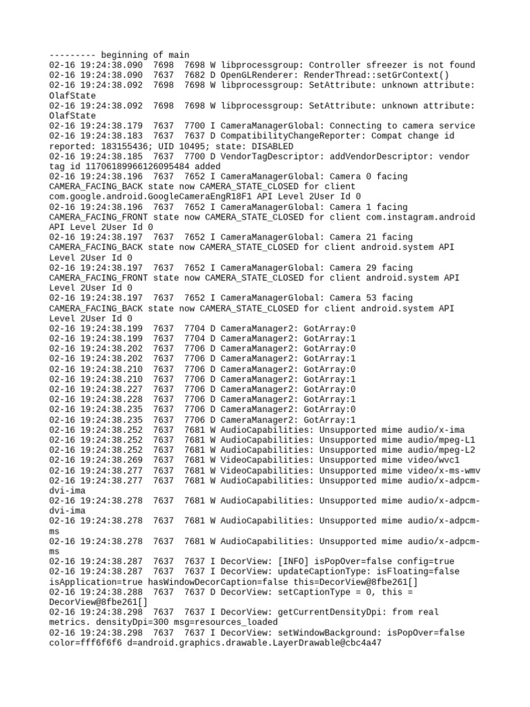 Logcat 1739705078055 | PDF | Computing | Computer Programming