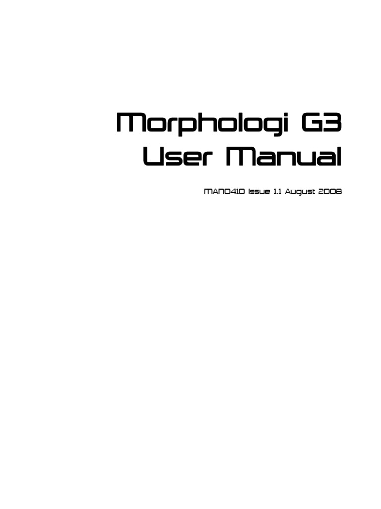 Morphologi G3 User-Manual MAN0410-1.1 0 | PDF | Area | Shape