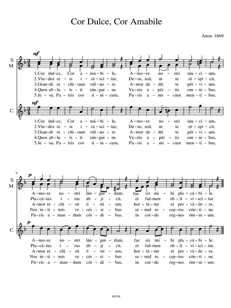 Cor Dulce, Cor Amabile | PDF