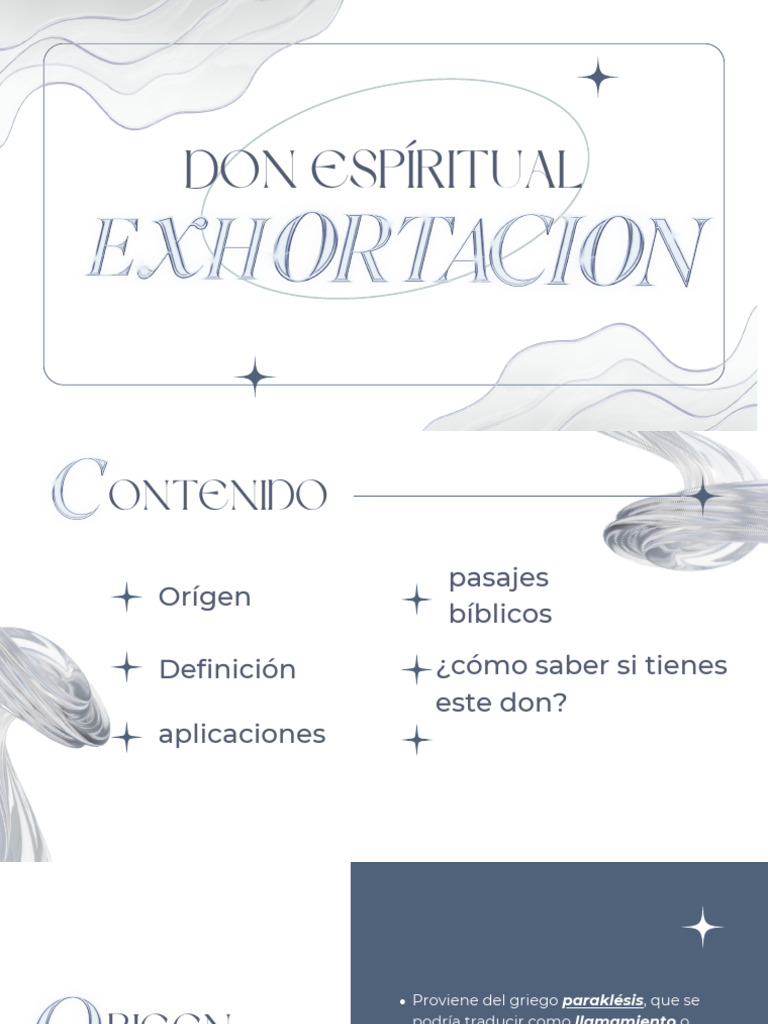 Don Espiritual de Exhortación: Guía y Definición | PDF | Fe | Don ...
