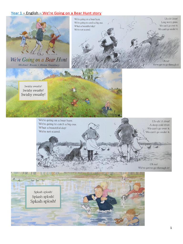 Bear Hunt Story for Year 1 English | PDF