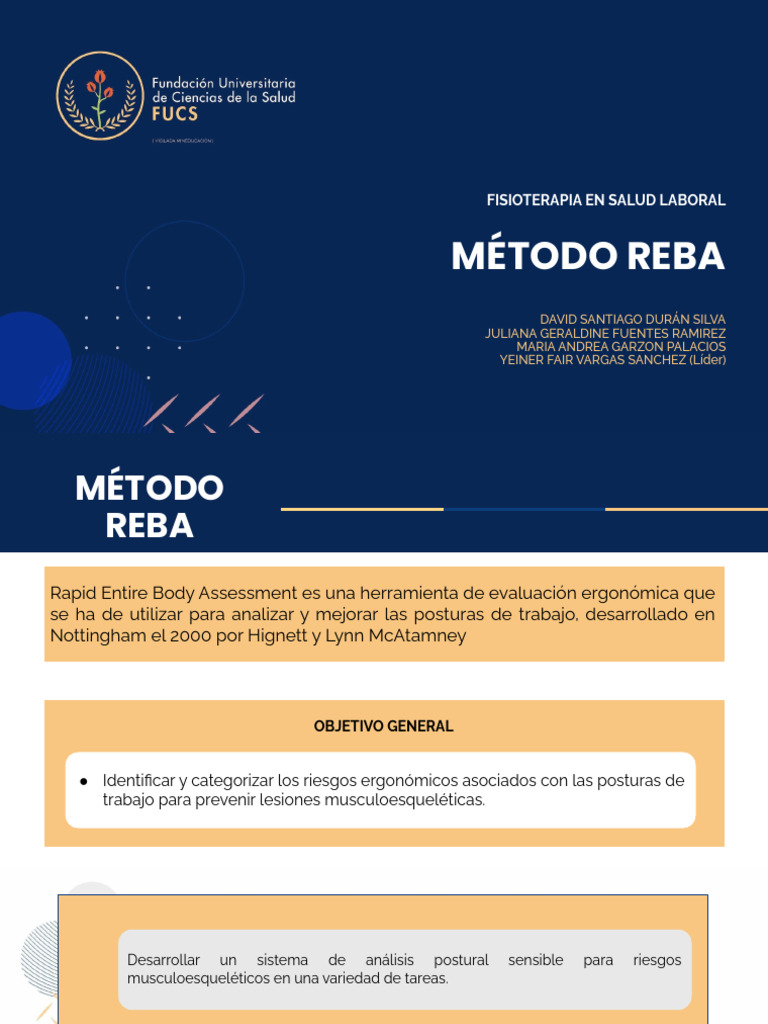 Método Reba Exposición Salud Laboral Pdf Seguridad Y Salud Ocupacional