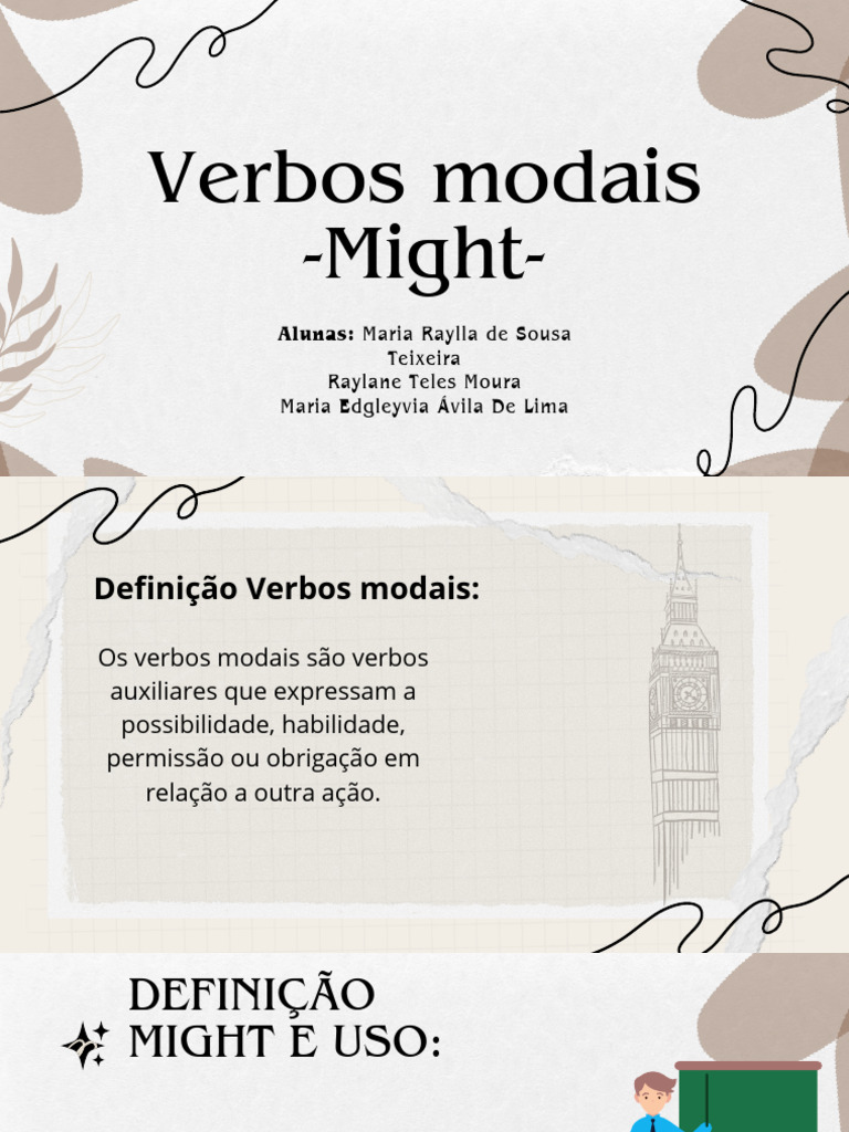 Apresentação Verbos Modais Might PDF | PDF