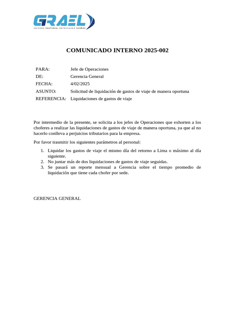 COMUNICADO INTERNO 2025_002_SCV | PDF