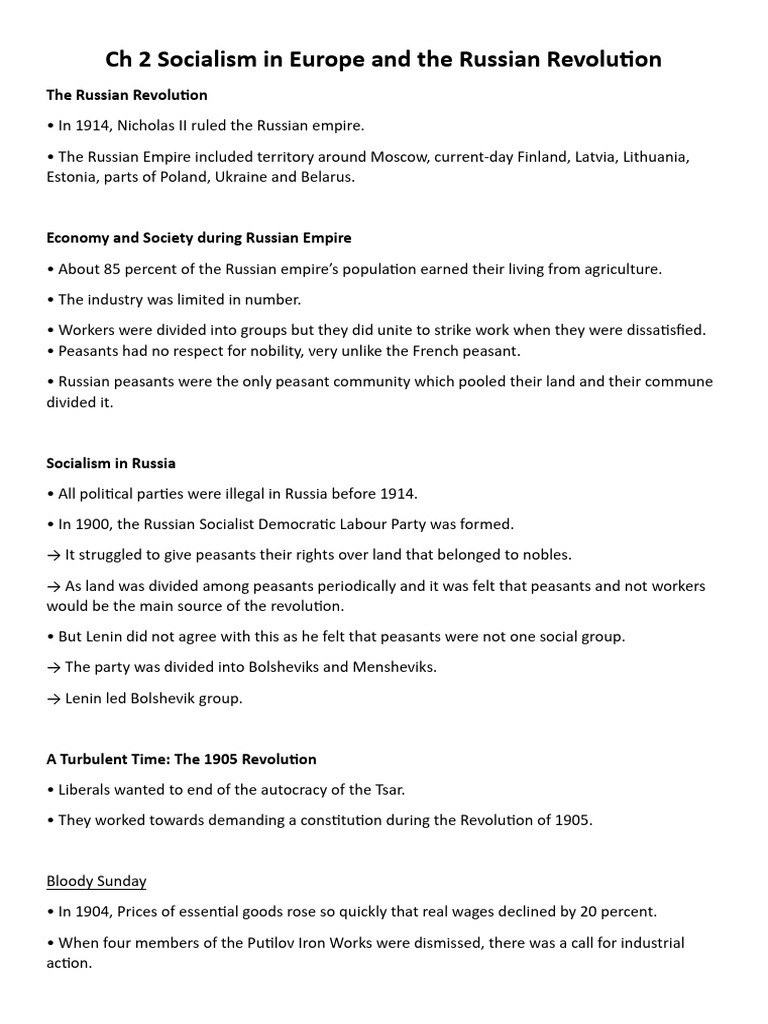 Socialism and the Russian Revolution | PDF | Russian Empire | Russian ...