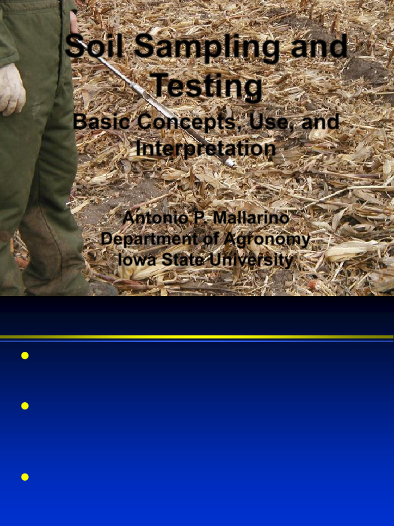 Soil Sampling and Testing Guide | PDF | Soil | Fertilizer