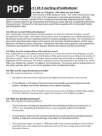 Class - 9 Civics Notes Chapter - 4 Working - of - Institutions | PDF ...