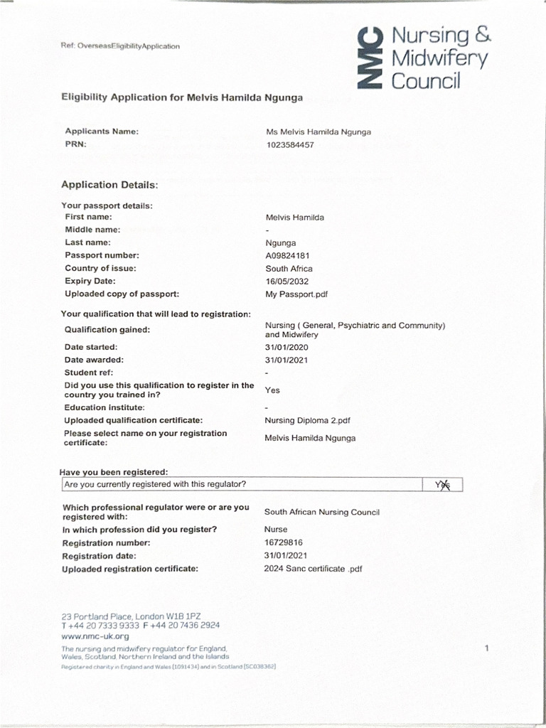 Eligibility Application Form | PDF