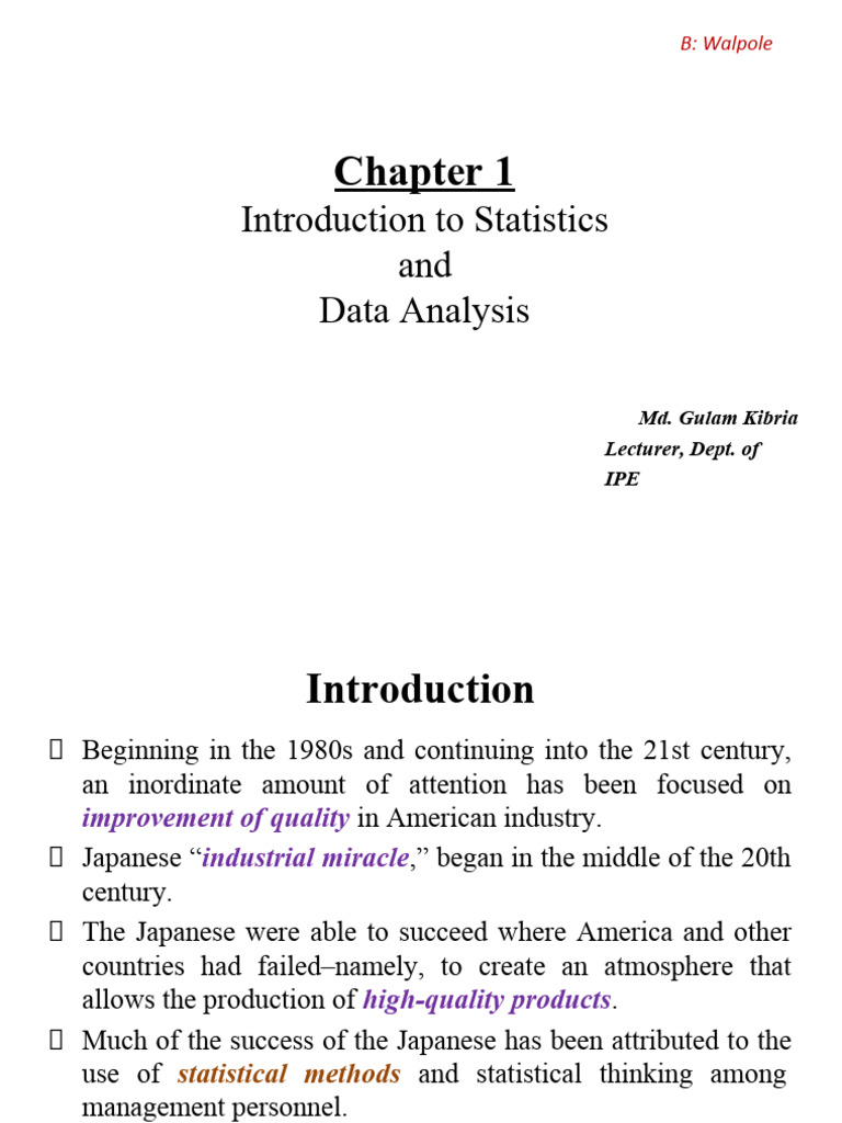 Chapt 1 | PDF | Statistics | Mean