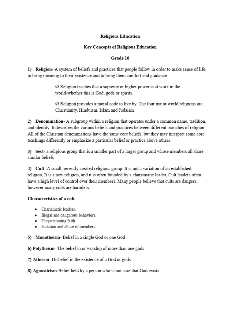 Definitions and Features of a Religion | PDF | Deities | God