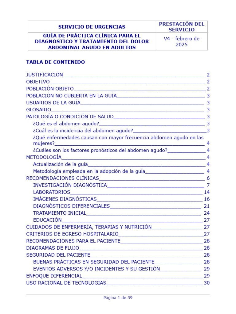 GPC DolorAdbominalAgudoenAdultos V4 COMPILADO | PDF | Ct Scan | El embarazo
