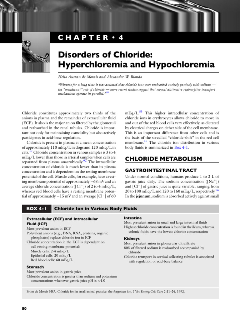Chloride disorders | PDF | Chloride