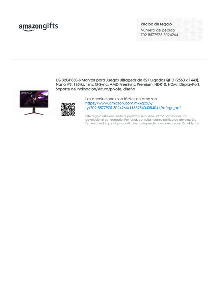 Amazon Gift Receipt | PDF