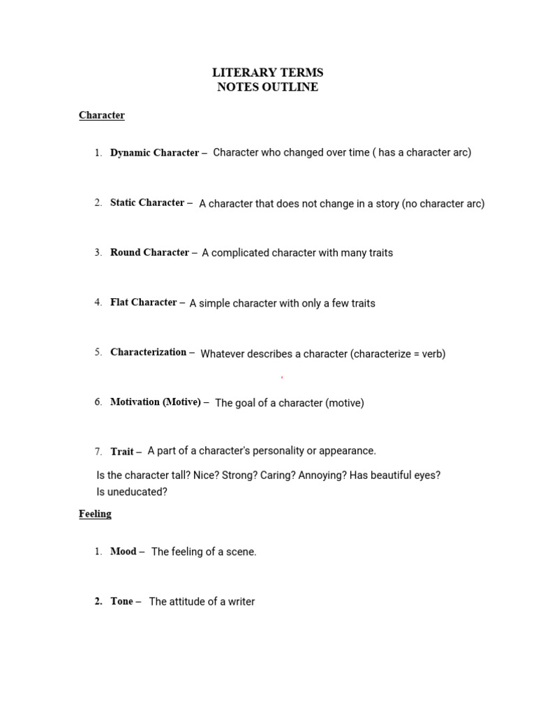 Key Literary Terms Explained | PDF