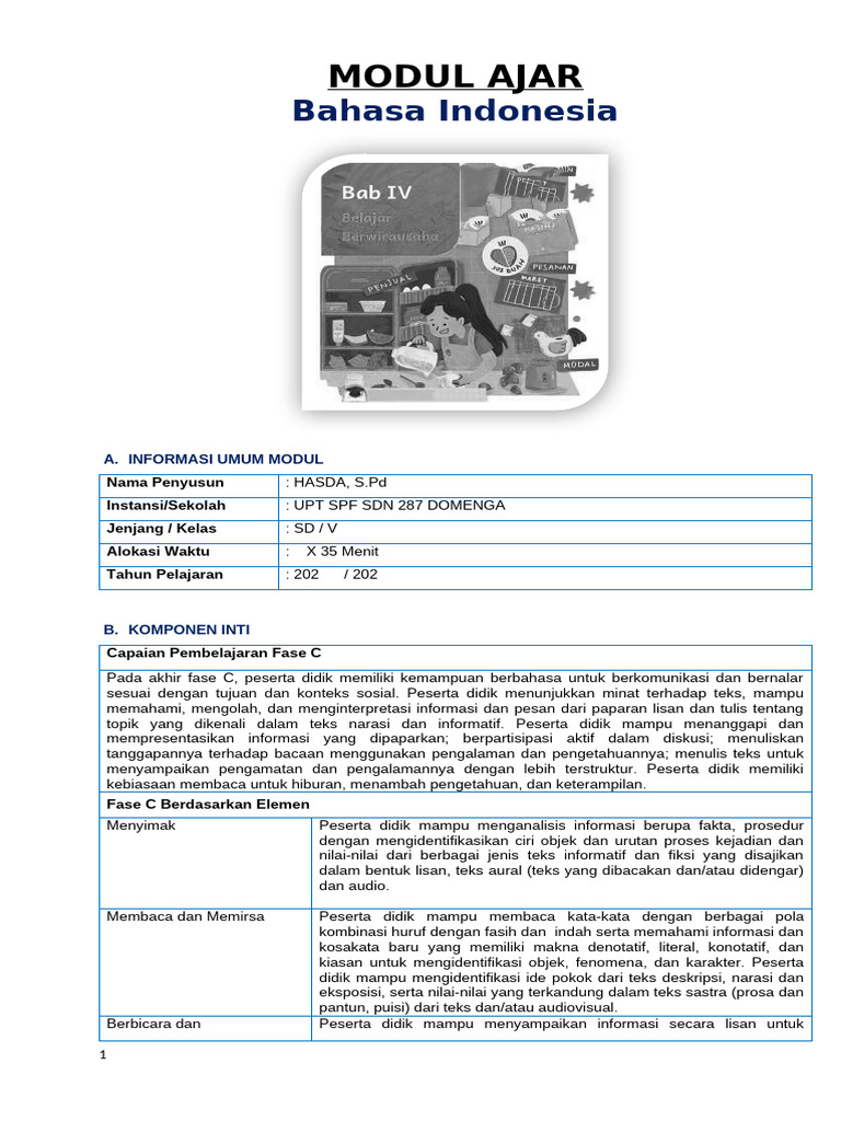 BAB 4 - MA B Indo Kls 5 | PDF